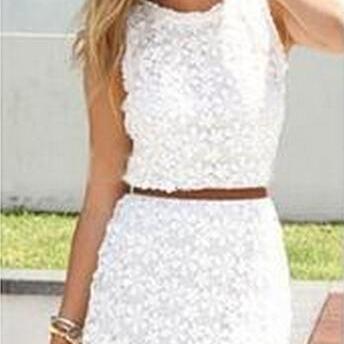 Lace Hollow-out Perspective Dress Df41309jh on Luulla