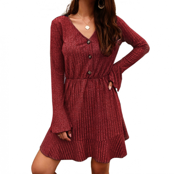 Vintage Gold Thread Hollow Out Embroidery Slim Dress 001 on Luulla